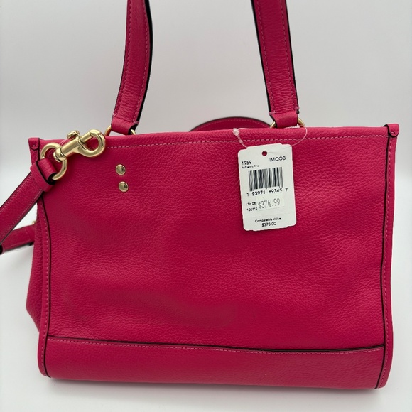 Coach | Bags | Nwt Coach Hot Pink Dempsey Pebble Leather Crossbody Tote ...